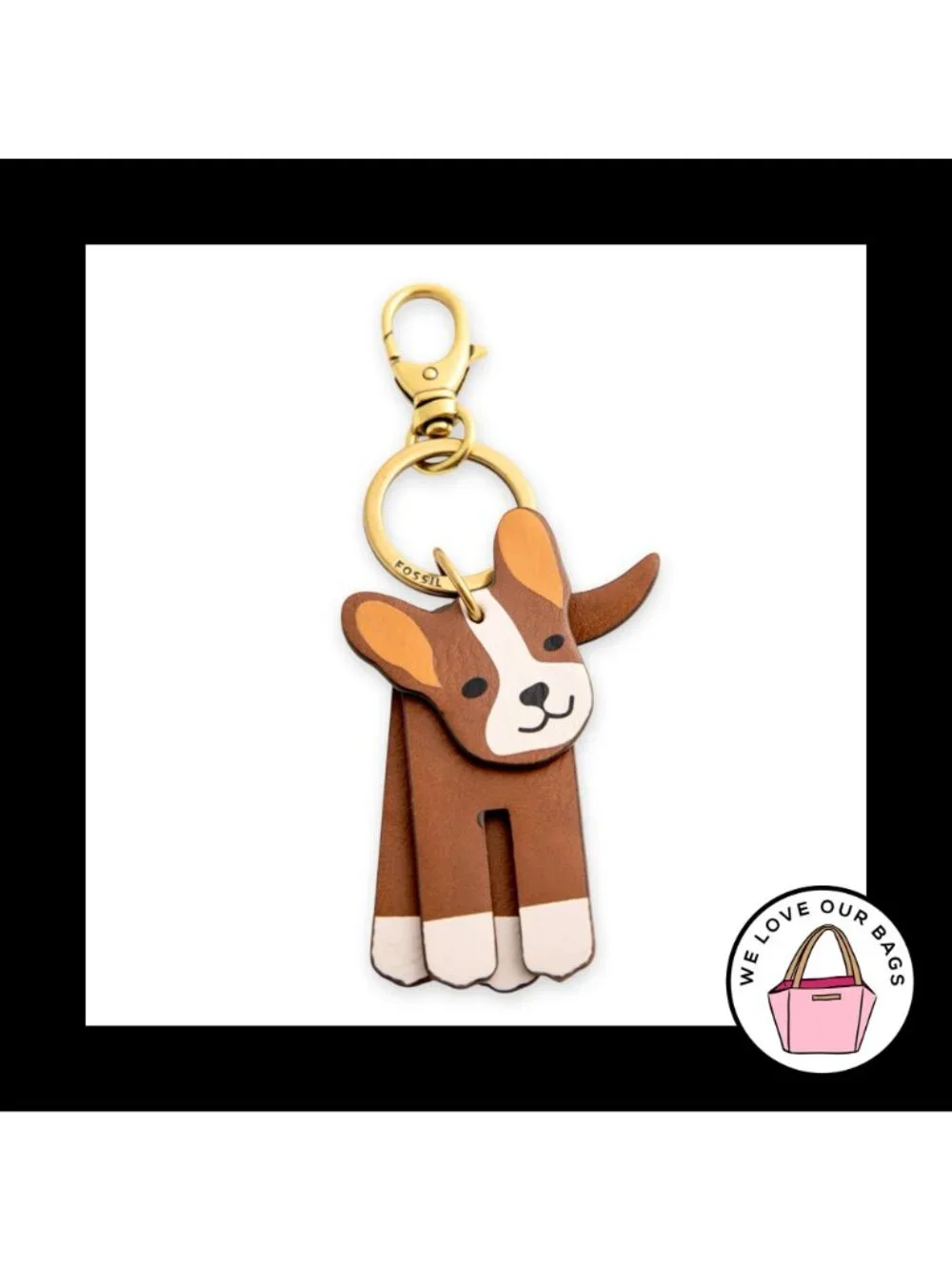 Fossil | Accessories | New Fossil Sofia Dog Moving Parts Brown Leather ...